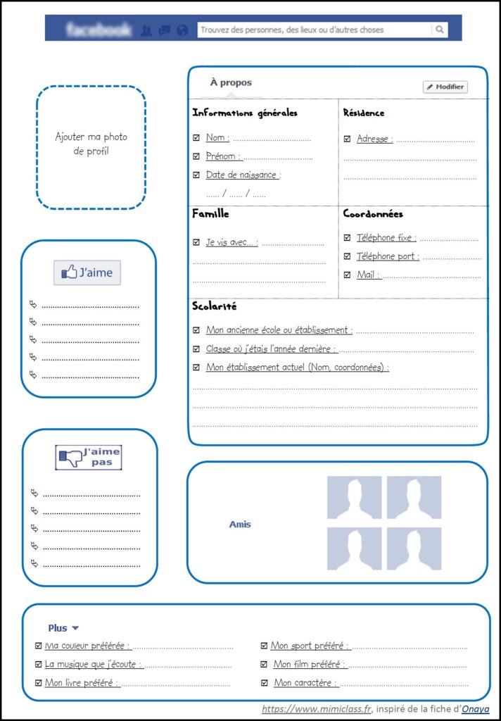 Fiche de présentation - Mimiclass